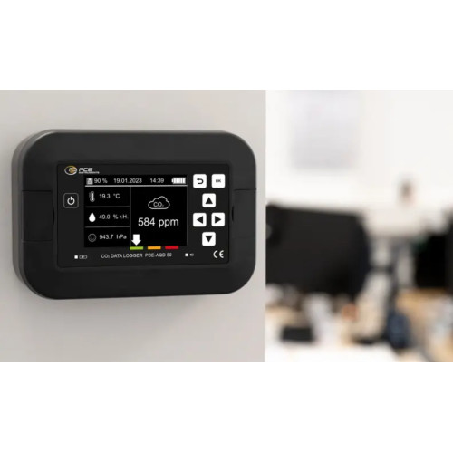 PCE-AQD 50: Indoor Air Quality CO2/ Humidity/ Temperature/ Barometric ...
